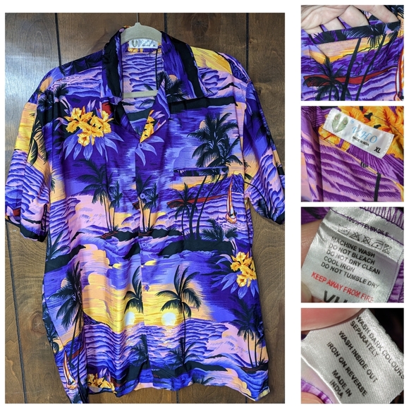 V.H.O | Shirts | Vho Hawaiian Print Mens Shirt | Poshmark